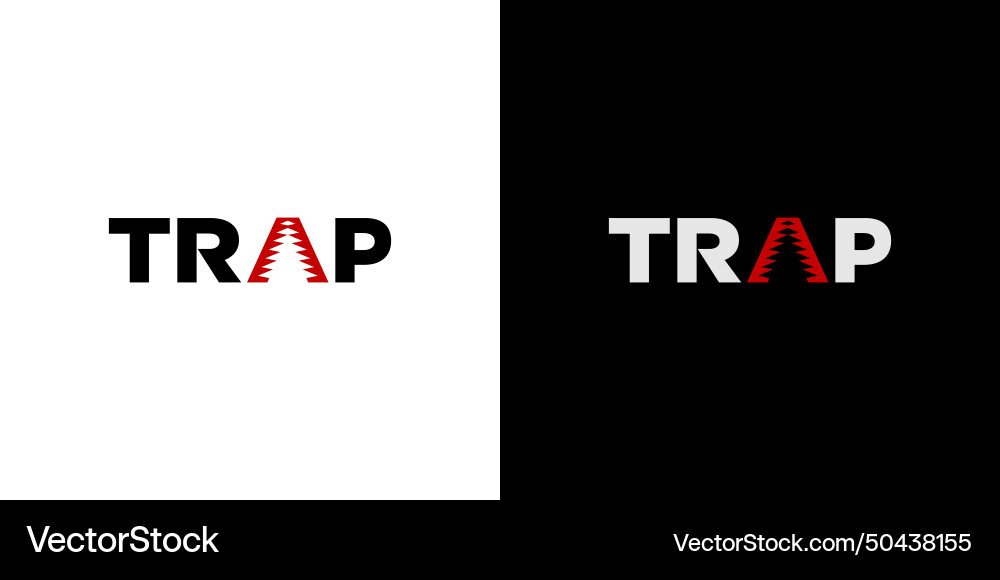 Unique and modern trap logo design Royalty Free Vector Image