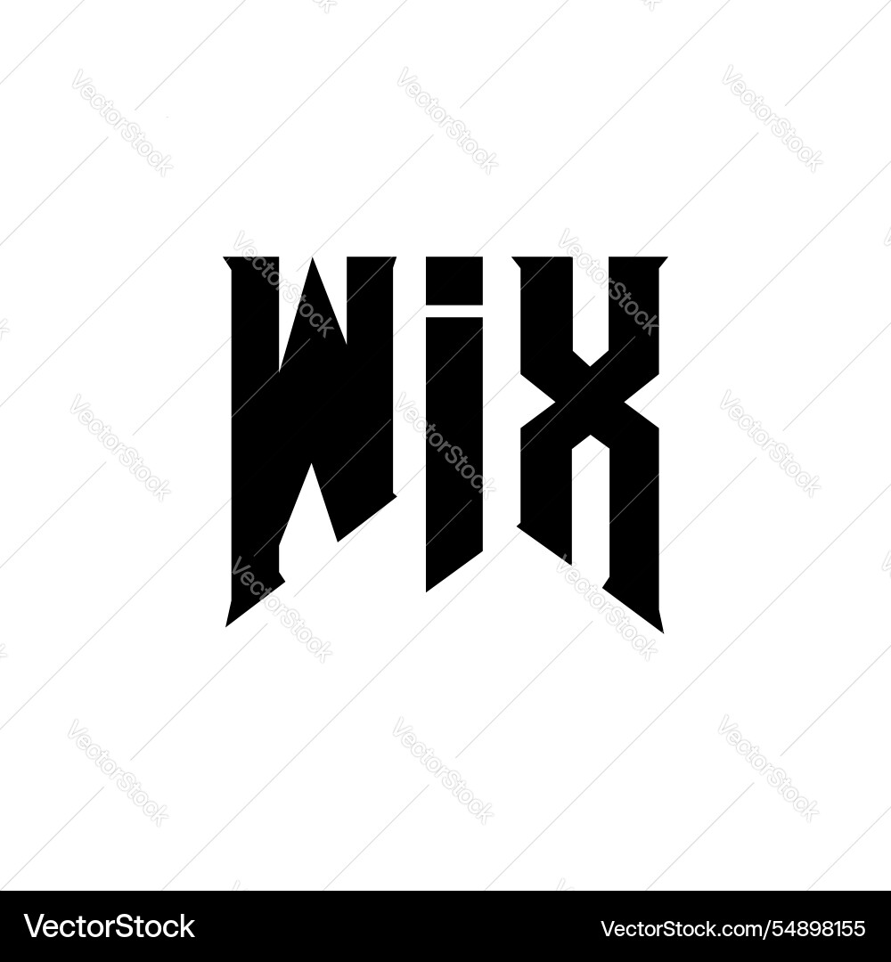 Wix letter logo design for technology company Vector Image