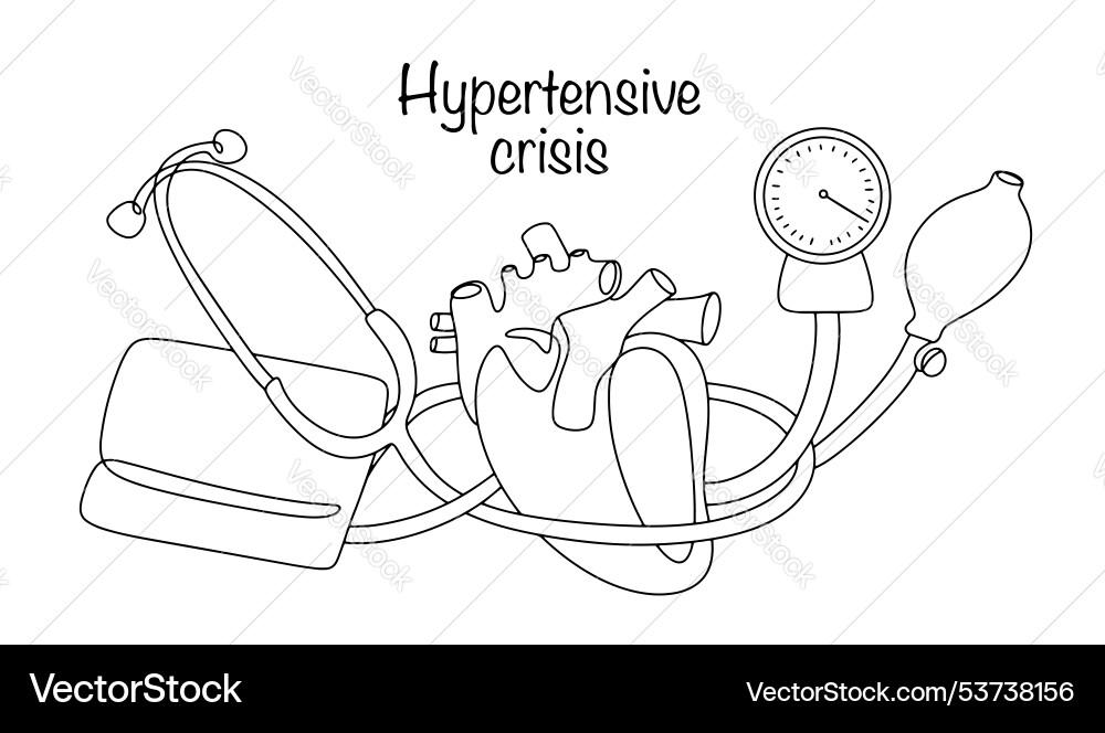 Hypertensive crisis Royalty Free Vector Image - VectorStock