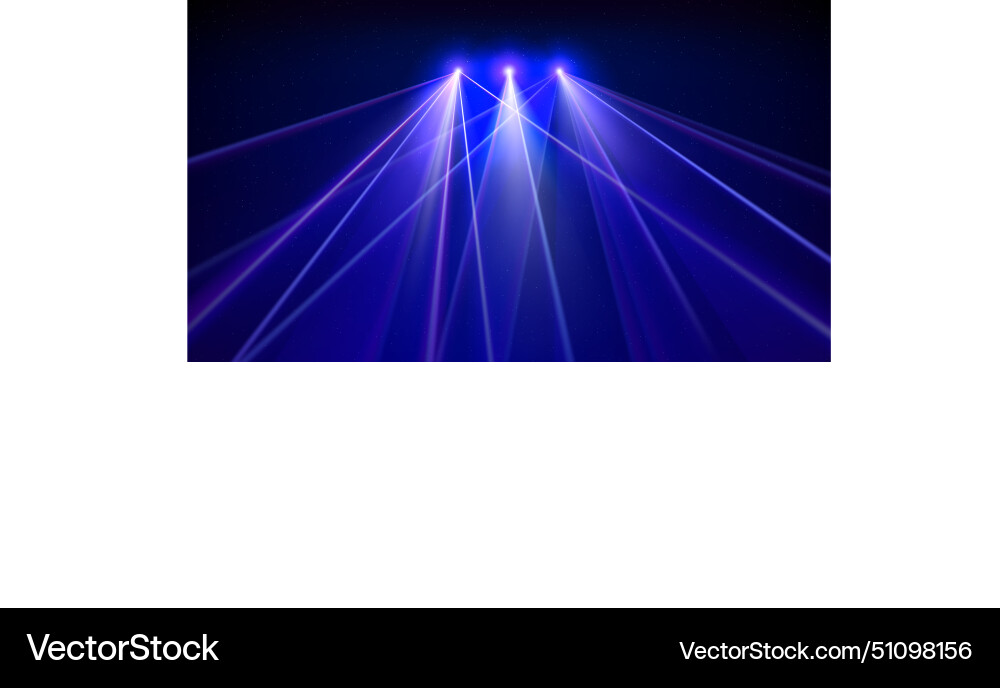 Laser light show bright led beams dj Royalty Free Vector