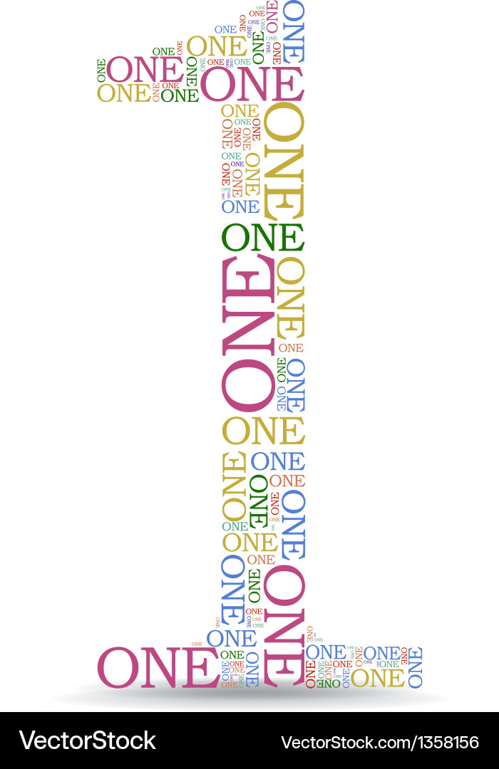 Number one Royalty Free Vector Image - VectorStock