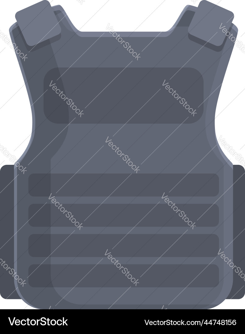Textile vest icon cartoon bullet proof Royalty Free Vector
