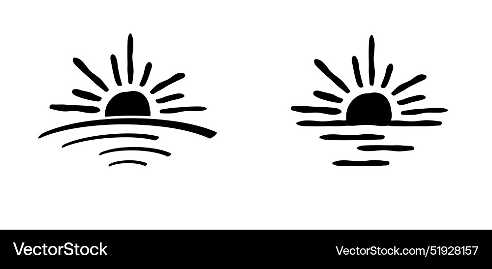 Cartoon drawing sun or sunlight shining rays Vector Image