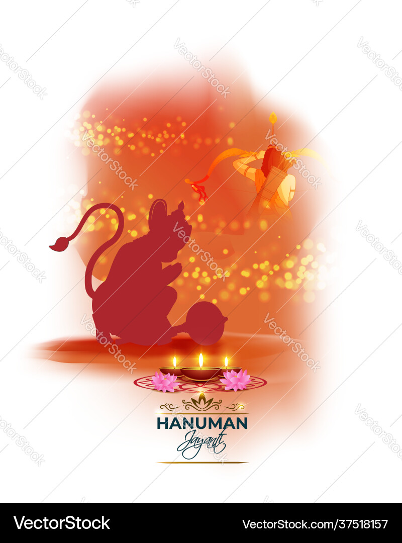 Concept hanuman jayanti with gada weapon Vector Image