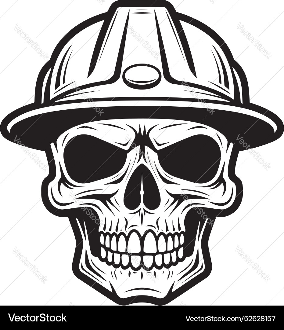 Scaffold skull sentry worker emblem design Vector Image
