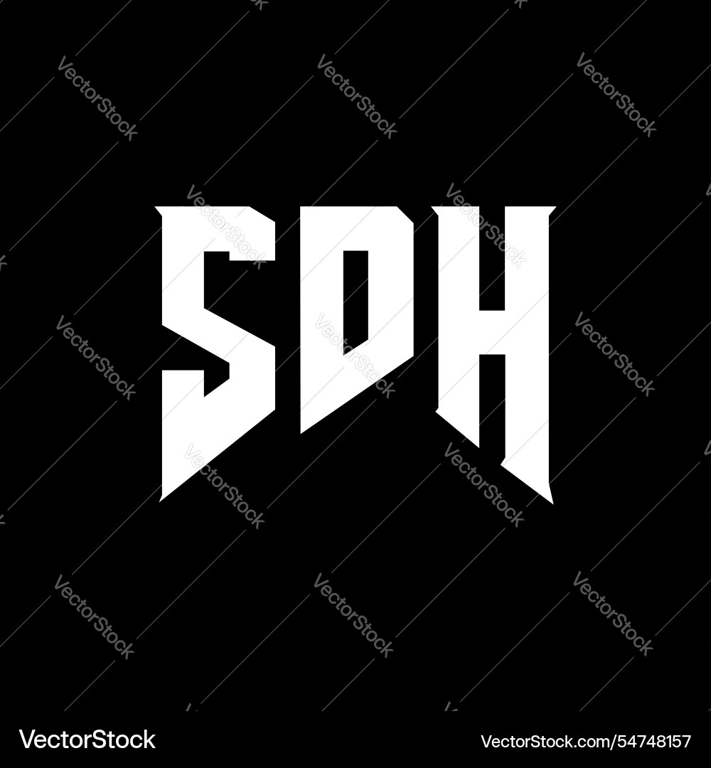 Sdh letter logo design for technology company – Royalty-Free Vector ...