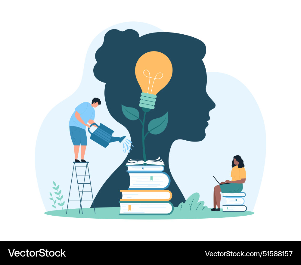 Skills training creative thinking Royalty Free Vector Image