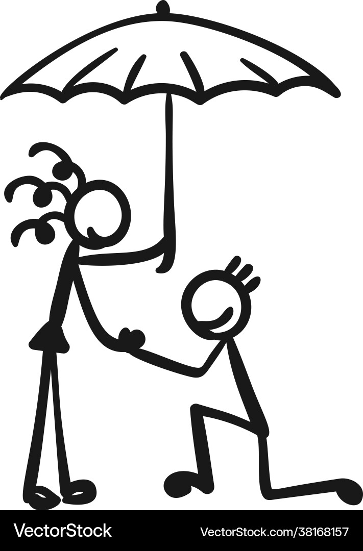 Stick Figure Marriage Proposal
