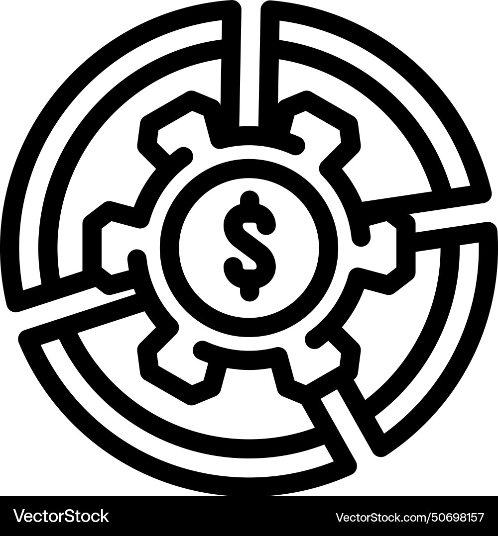 Wealth management financial advisor line icon Vector Image