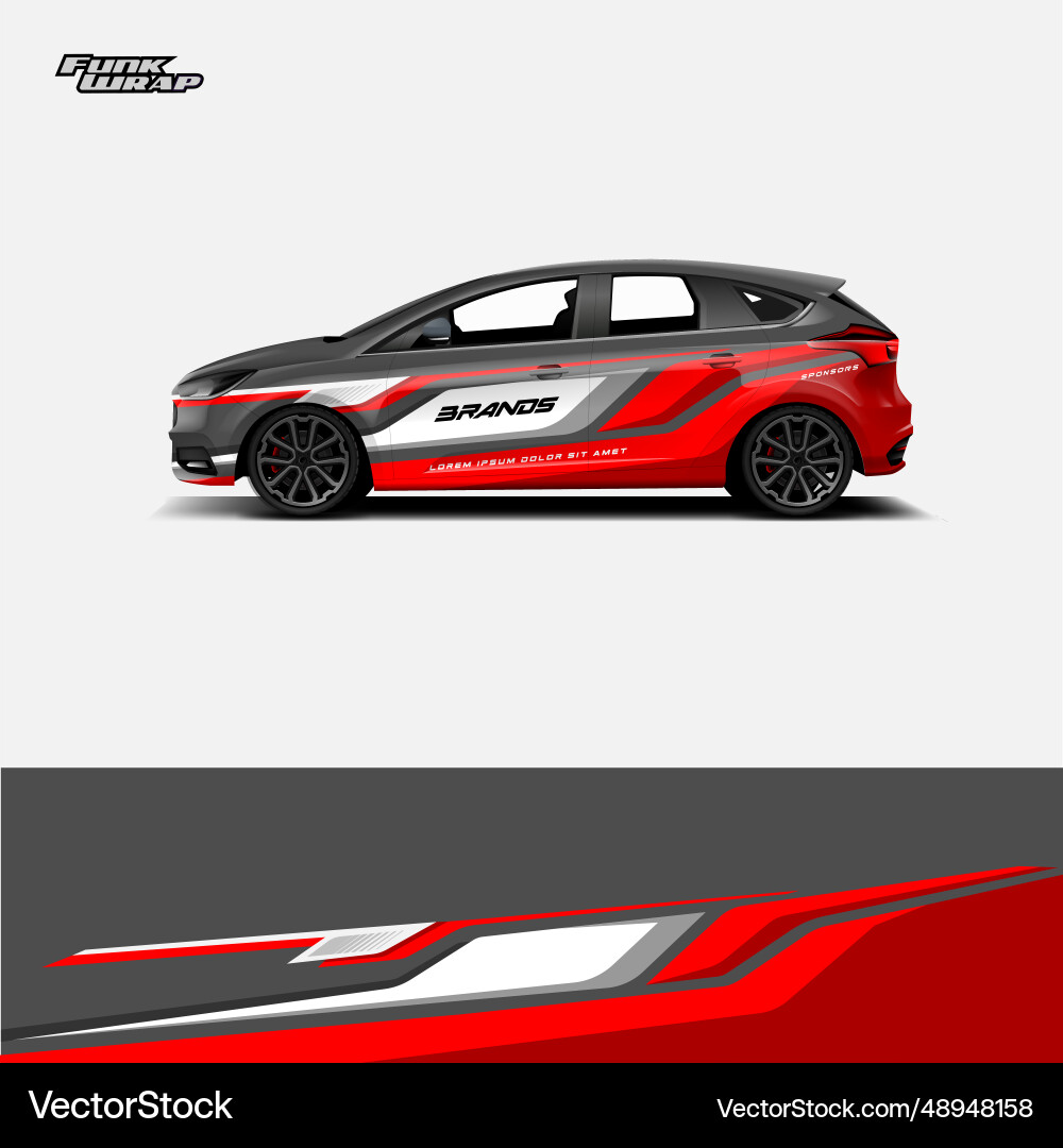 Car wrap design abstract geometric van Royalty Free Vector