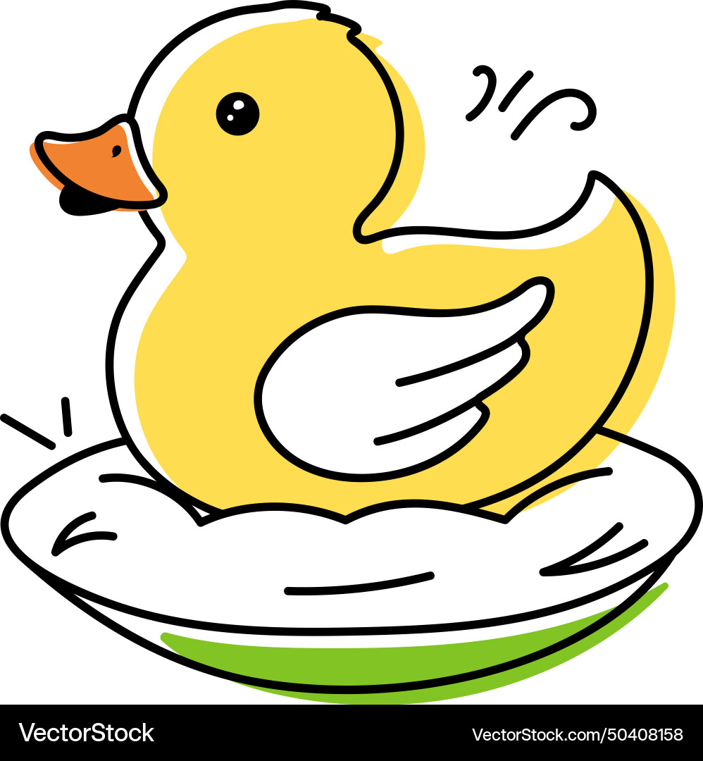 Funny duck doodles Royalty Free Vector Image - VectorStock