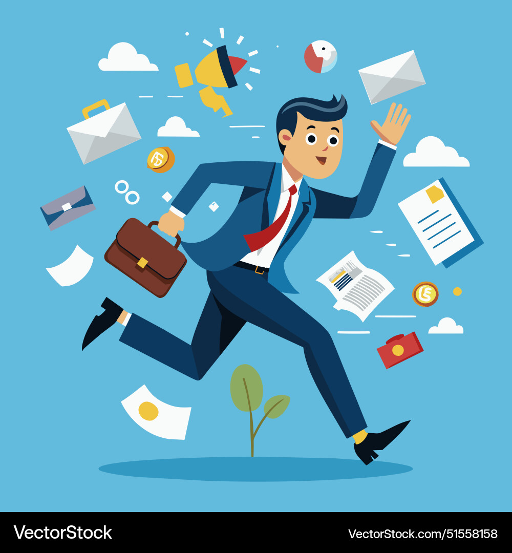 Information overload excess distraction Royalty Free Vector