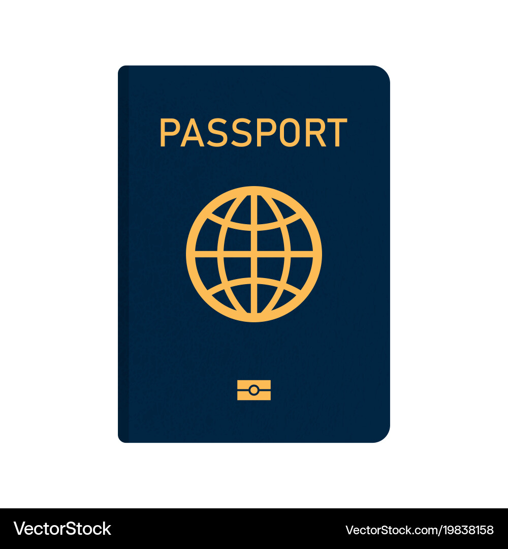 Modern Passport Icon Royalty Free Vector Image