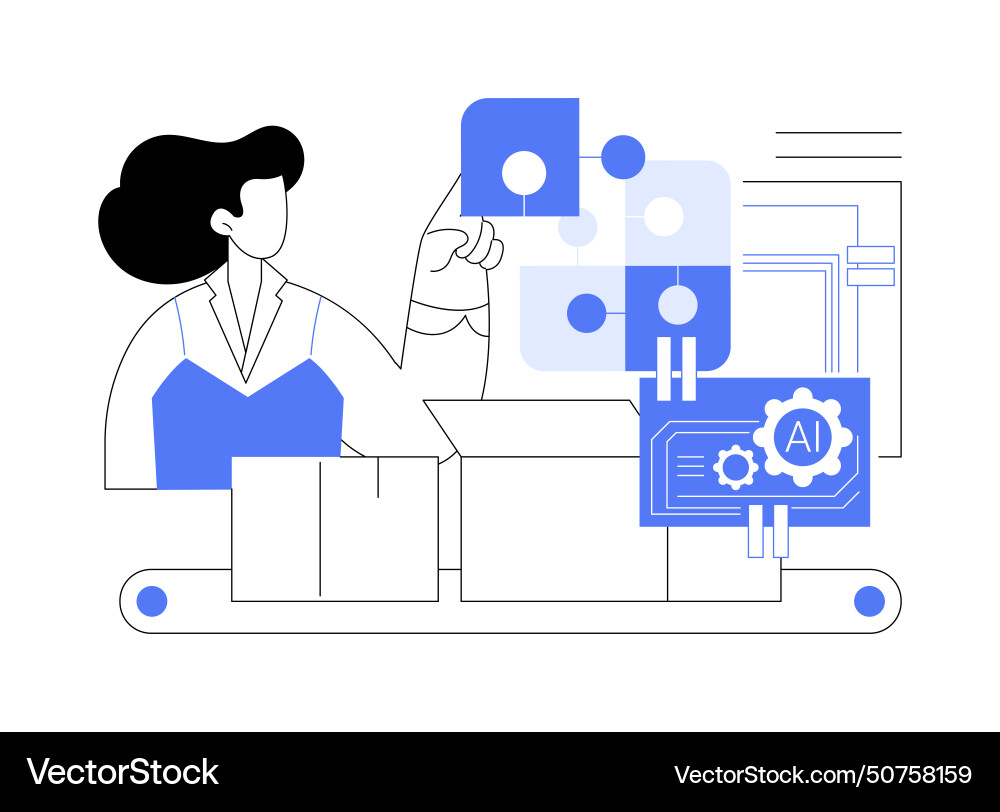 Ai-powered customization abstract concept Vector Image