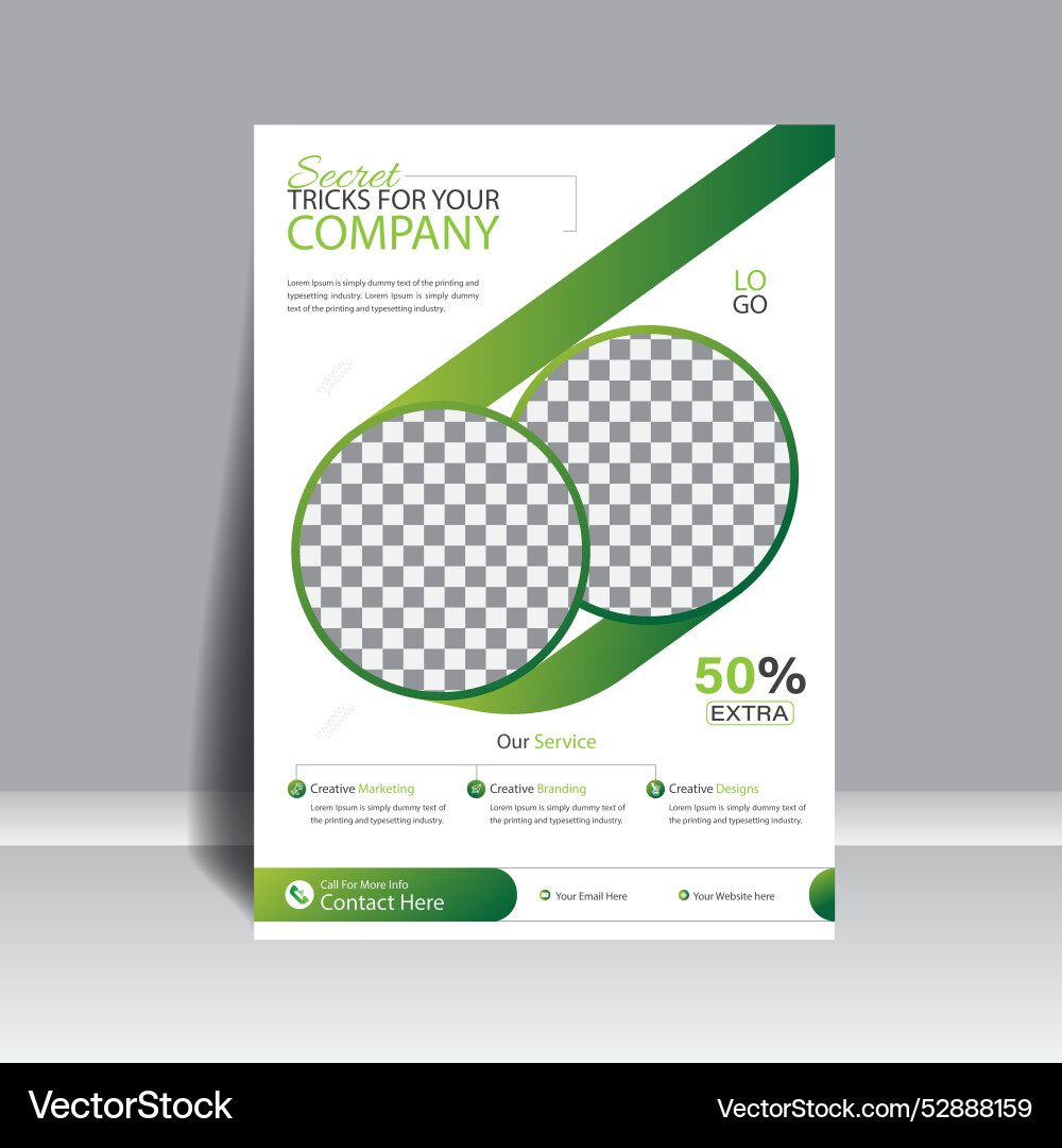 Corporate design modern layout stylish flyer Vector Image
