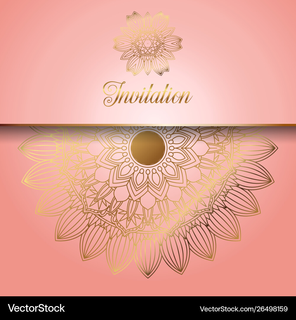 Decorative invitation background Royalty Free Vector Image