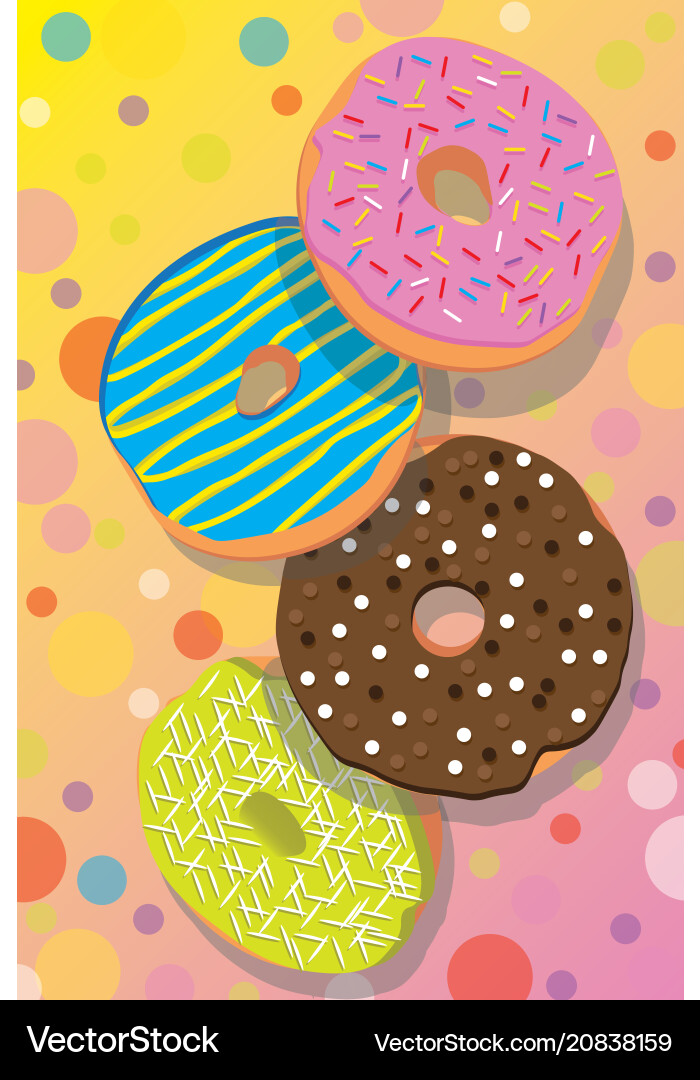 Donuts Royalty Free Vector Image - VectorStock