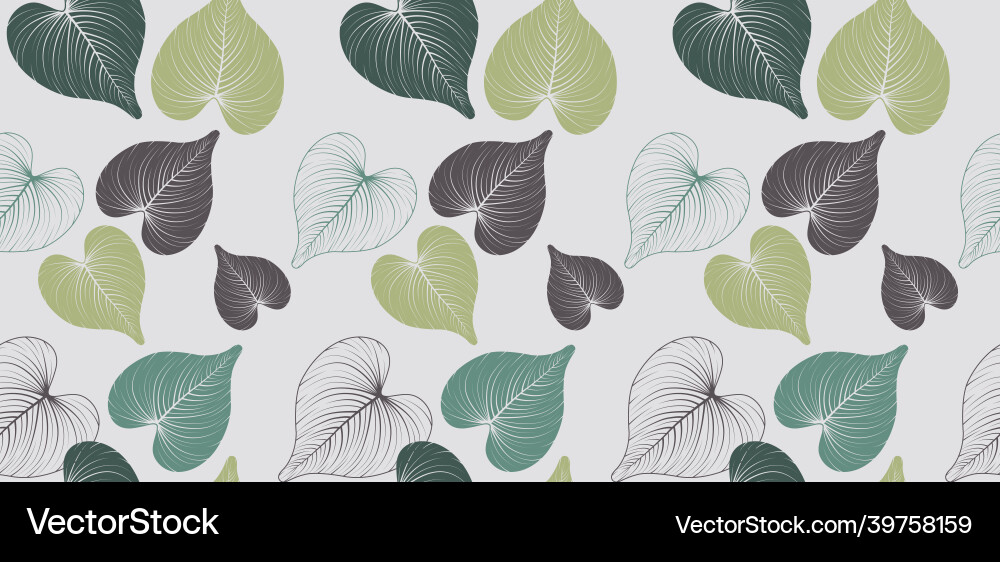 Elegant Leaf Pattern Background Royalty Free Vector Image