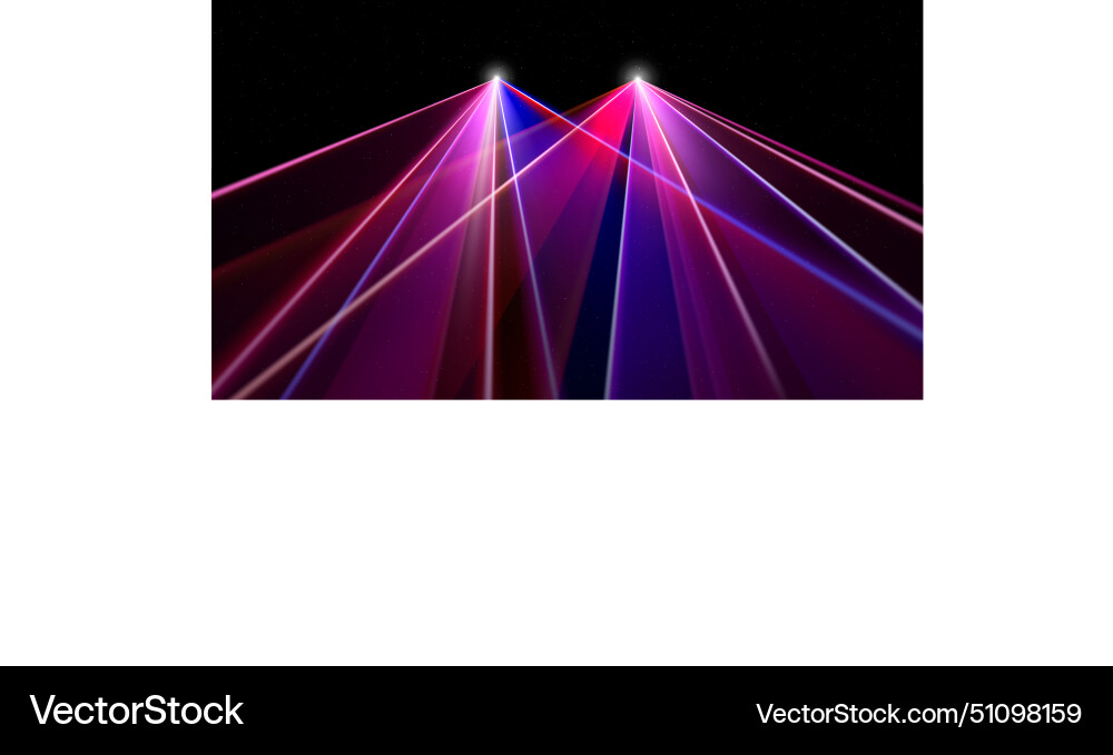Laser light show bright led beams dj Royalty Free Vector