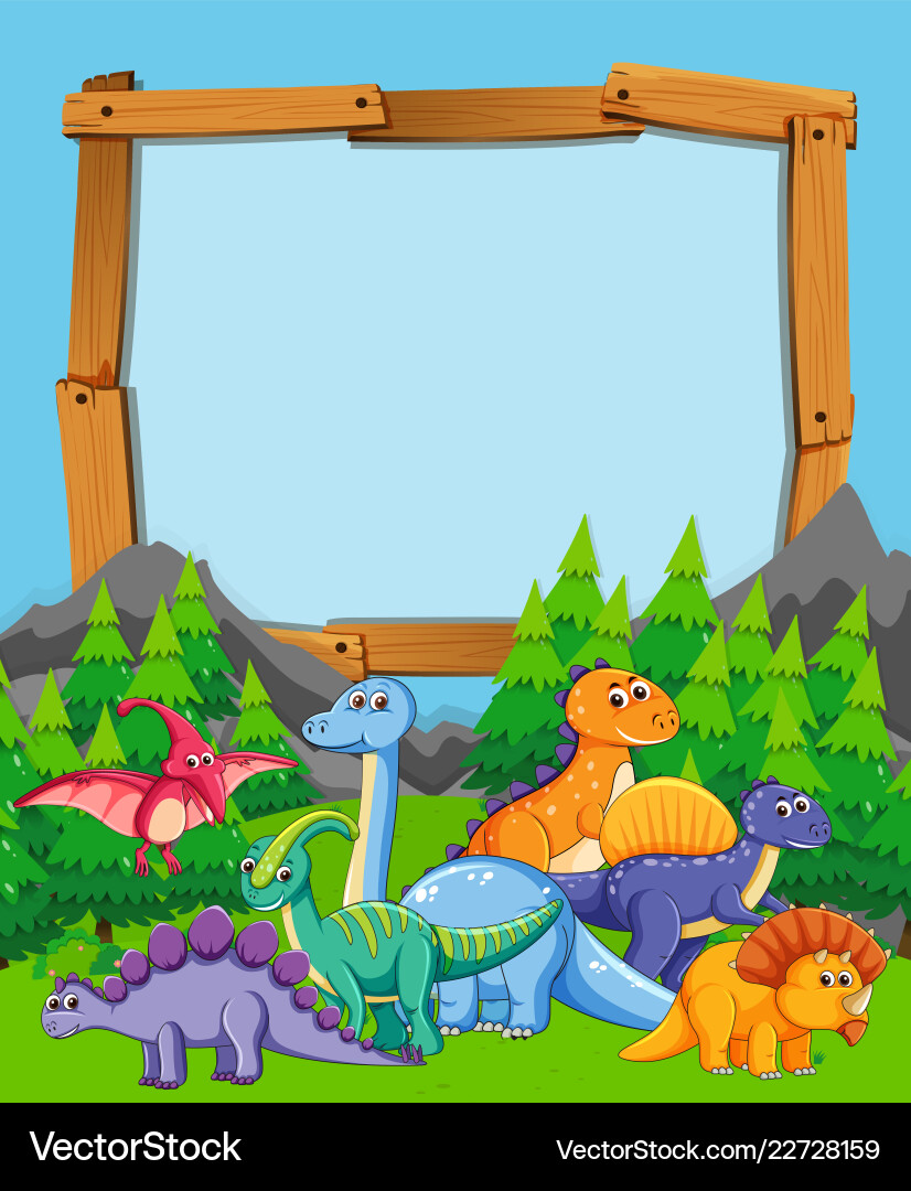 Cartoon Dinosaur Frame Picture Vector Images (over 190)