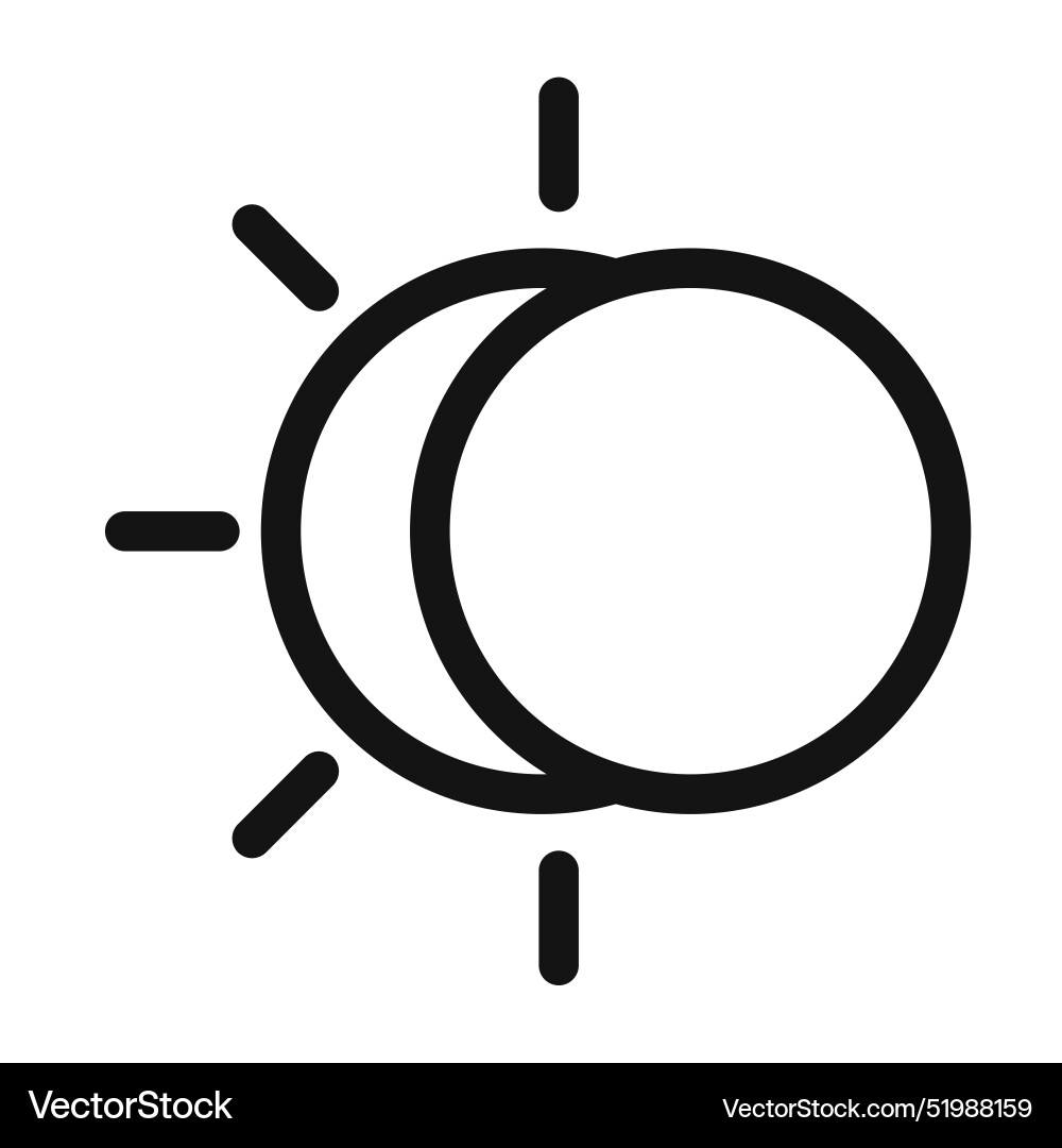 Solar eclipse icon ideal for astronomical apps Vector Image
