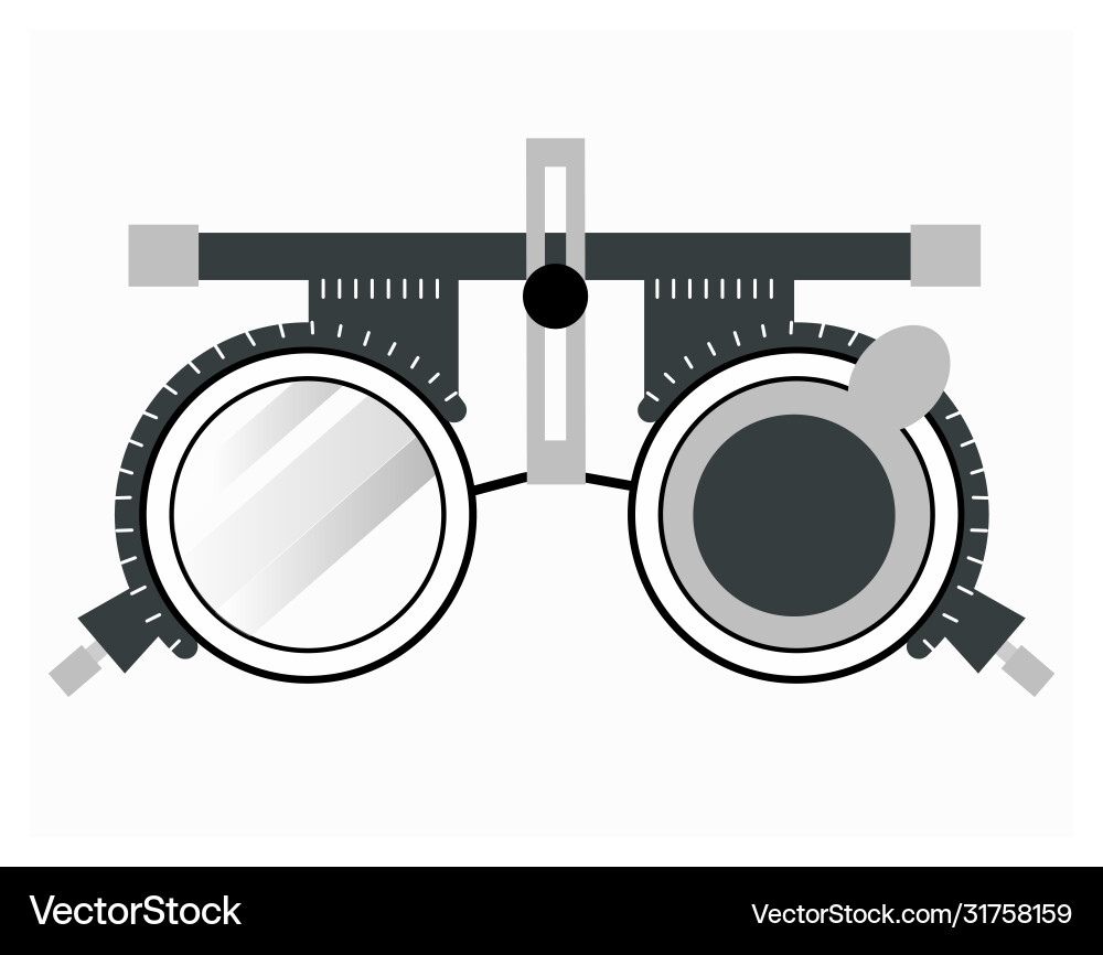 Spectacles used for eyesight tests optometrist Vector Image