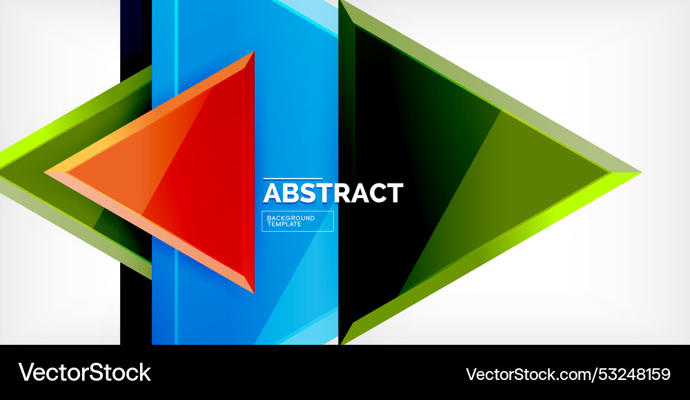 Triangle glass shapes geometric abstract Vector Image