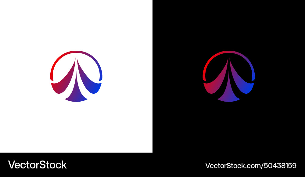 Unique and modern up logo design Royalty Free Vector Image