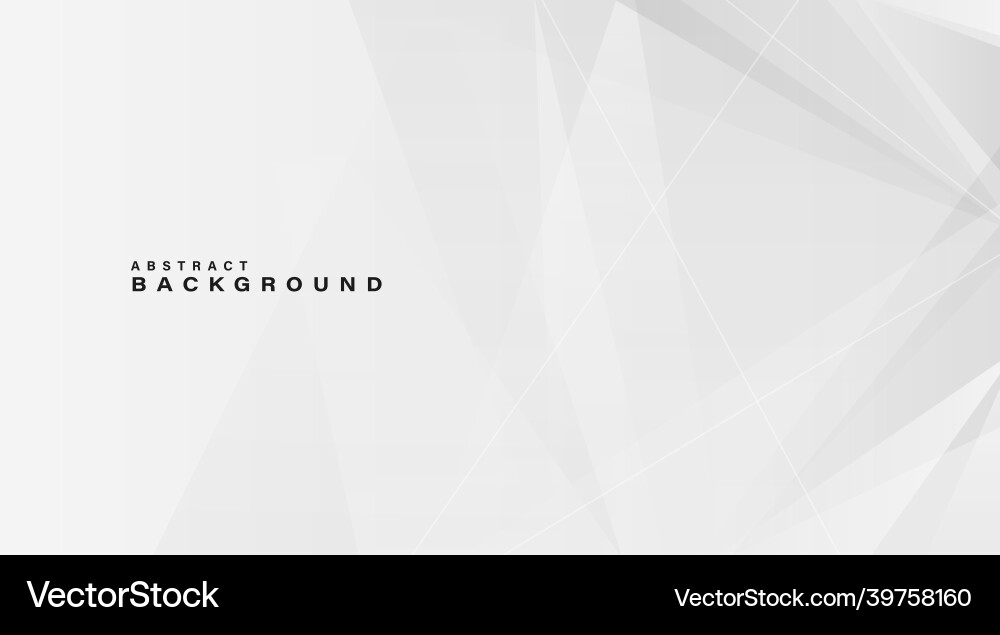 Abstract White & Gray Gradient Triangles Vector Image