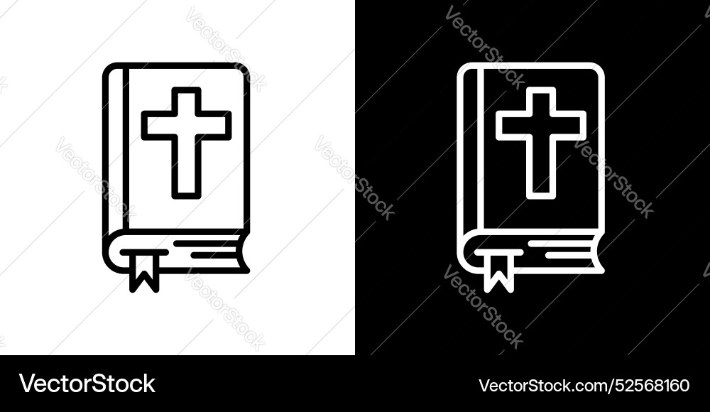 Bible icon set on white background Royalty Free Vector Image