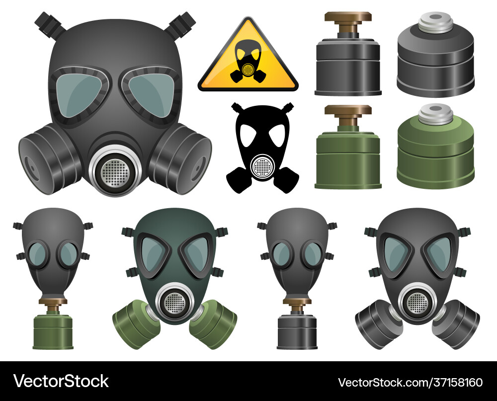 Gas mask design isolated on white background Vector Image