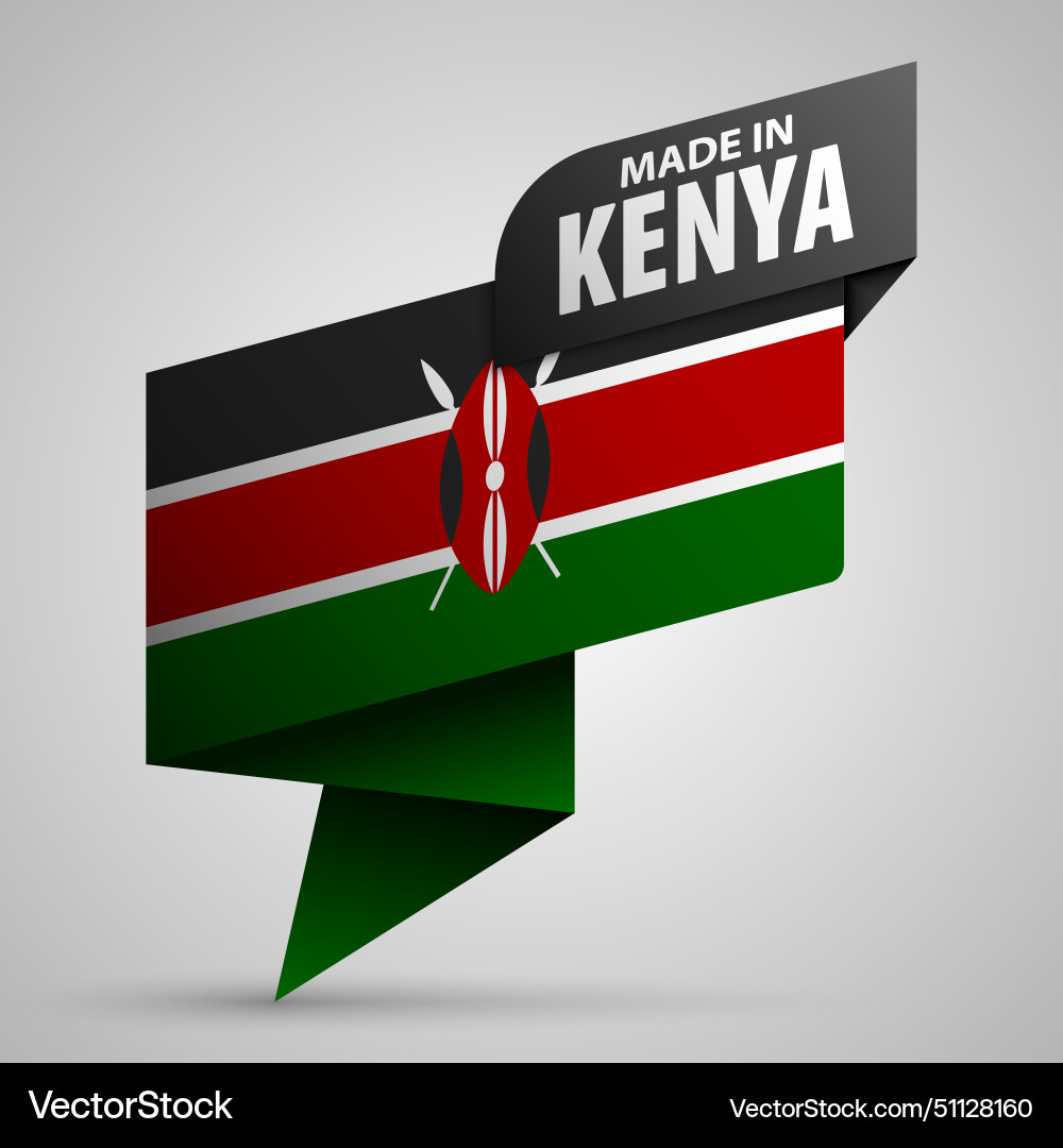 Made in kenya graphic and label Royalty Free Vector Image
