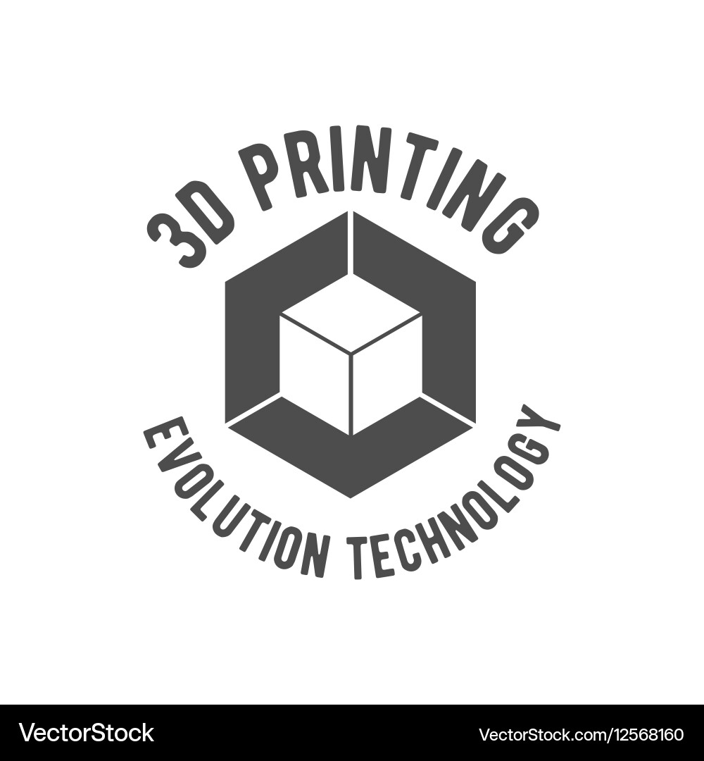 Modern printer badges logotypes and icons Vector Image