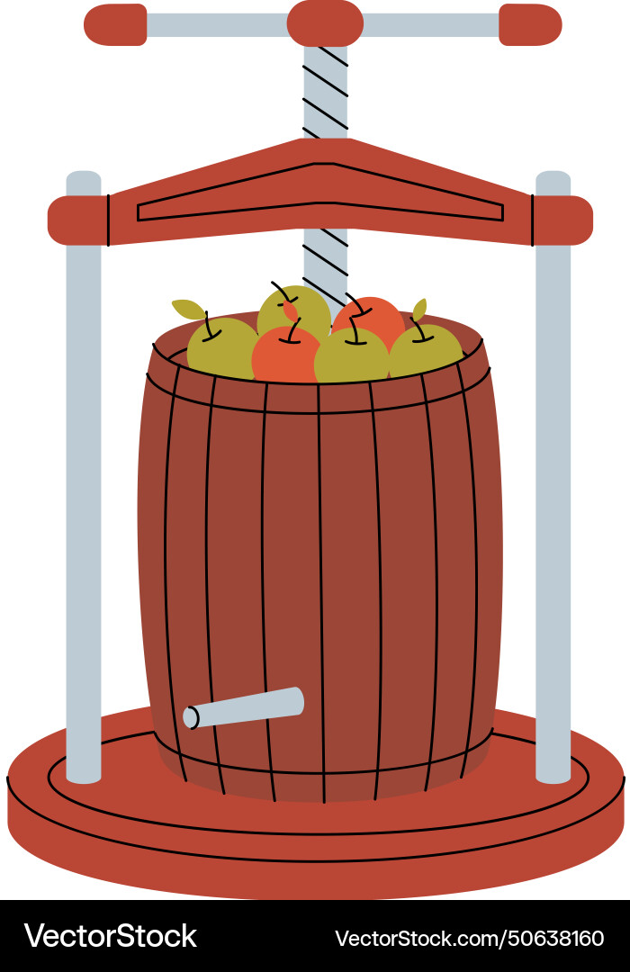 Press apple cider Royalty Free Vector Image - VectorStock