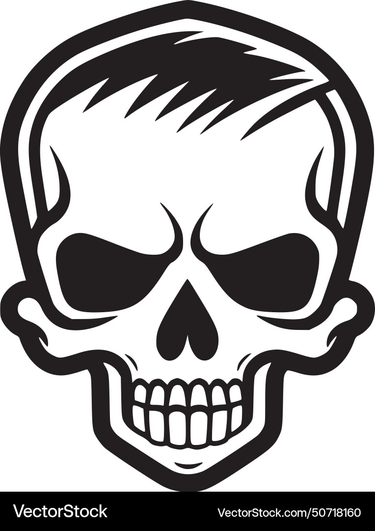 Skull - minimalist and simple silhouette Vector Image