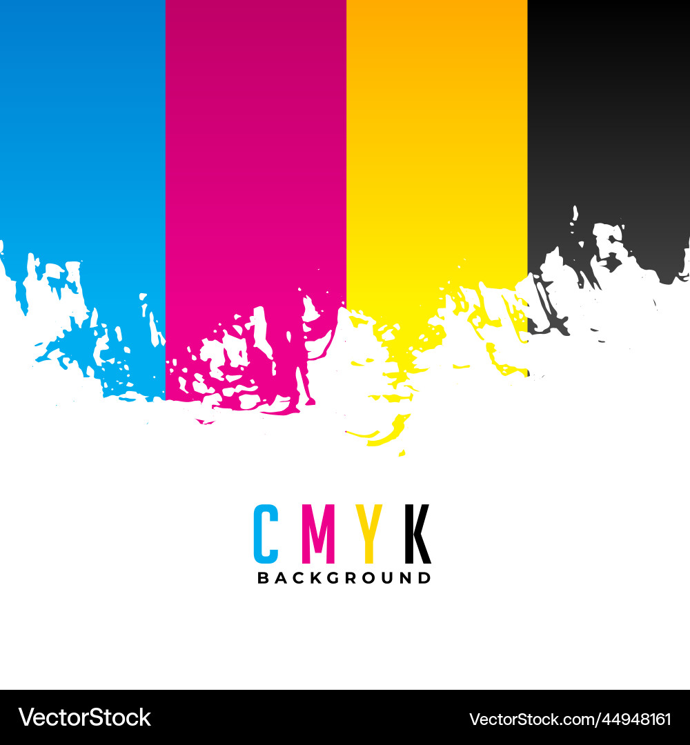 Abstract cmyk color stripes background Royalty Free Vector