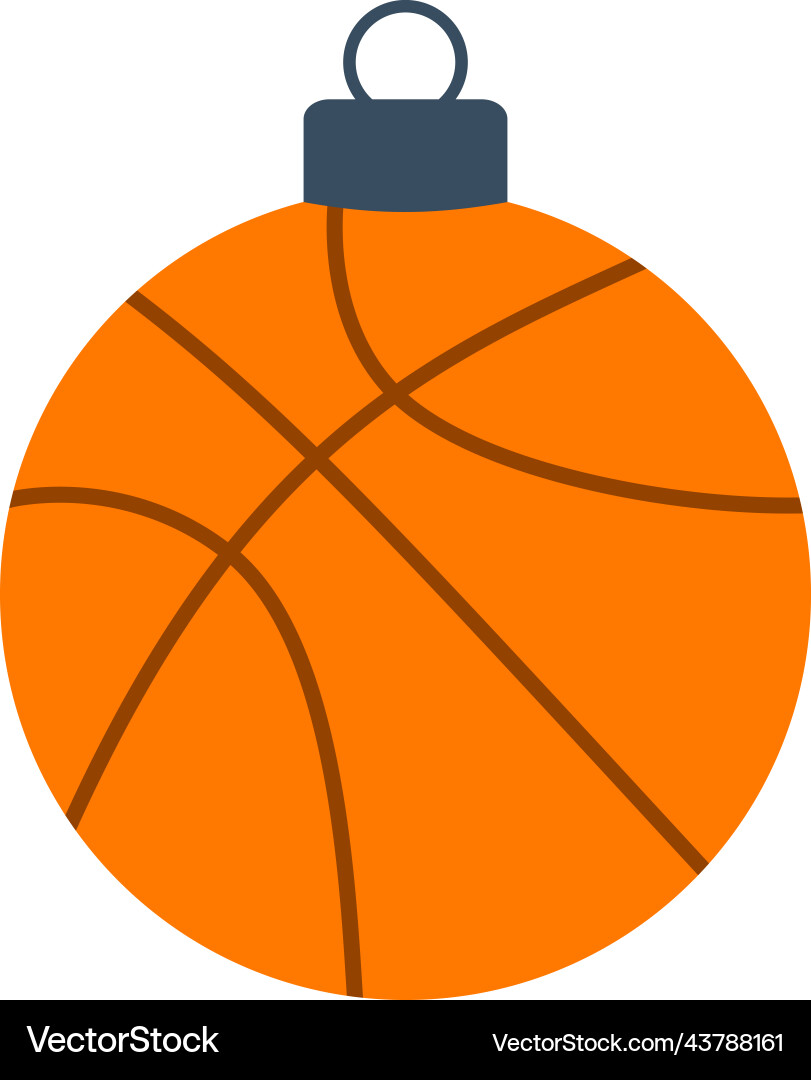 Basketball christmas ball Royalty Free Vector Image