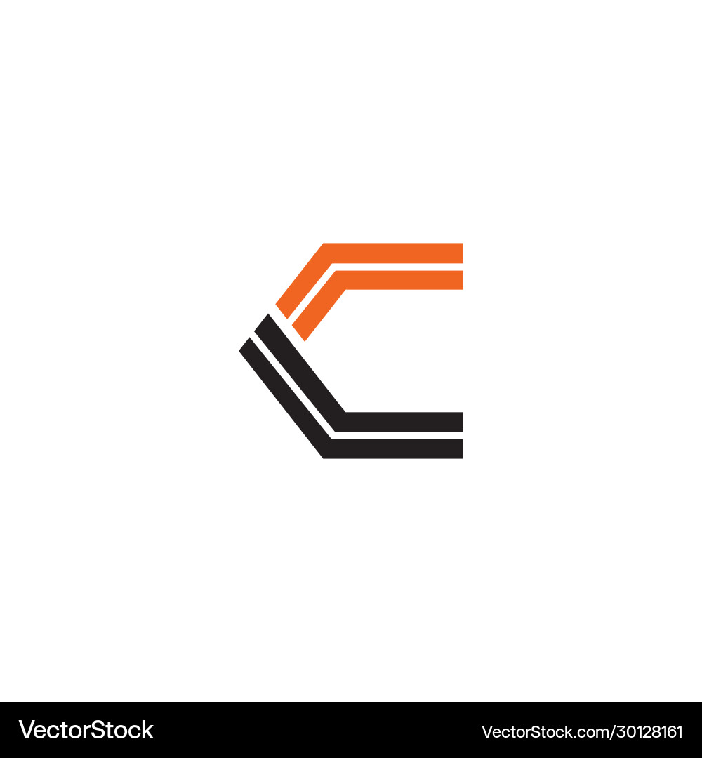 C letter initial icon logo design template Vector Image
