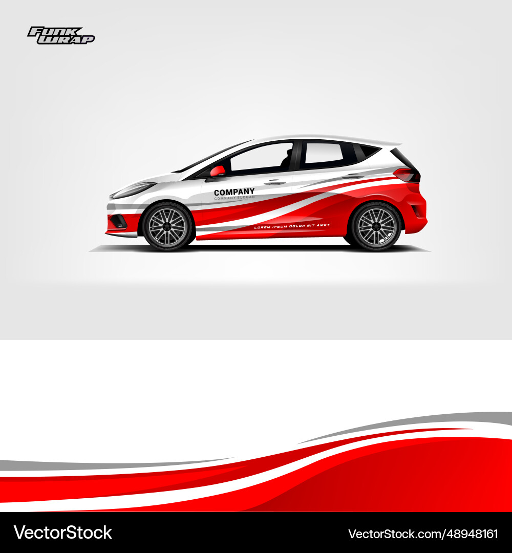 Car wrap design abstract geometric van Royalty Free Vector