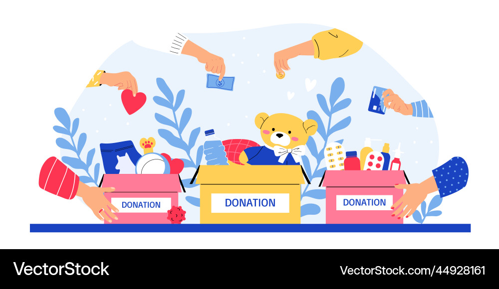 Charity Donation Concept Royalty Free Vector Image