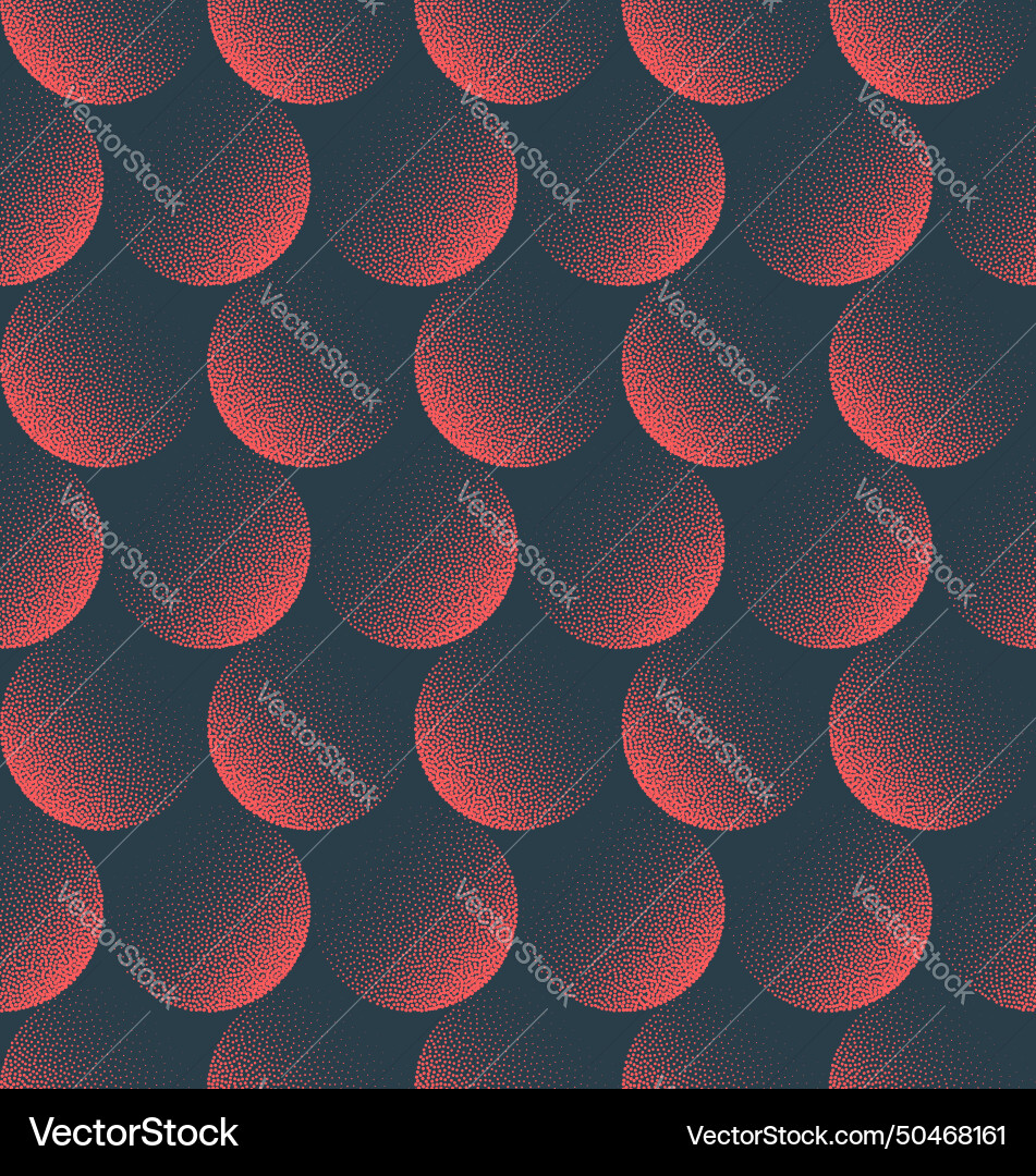 Faded circles seamless pattern trend red Vector Image