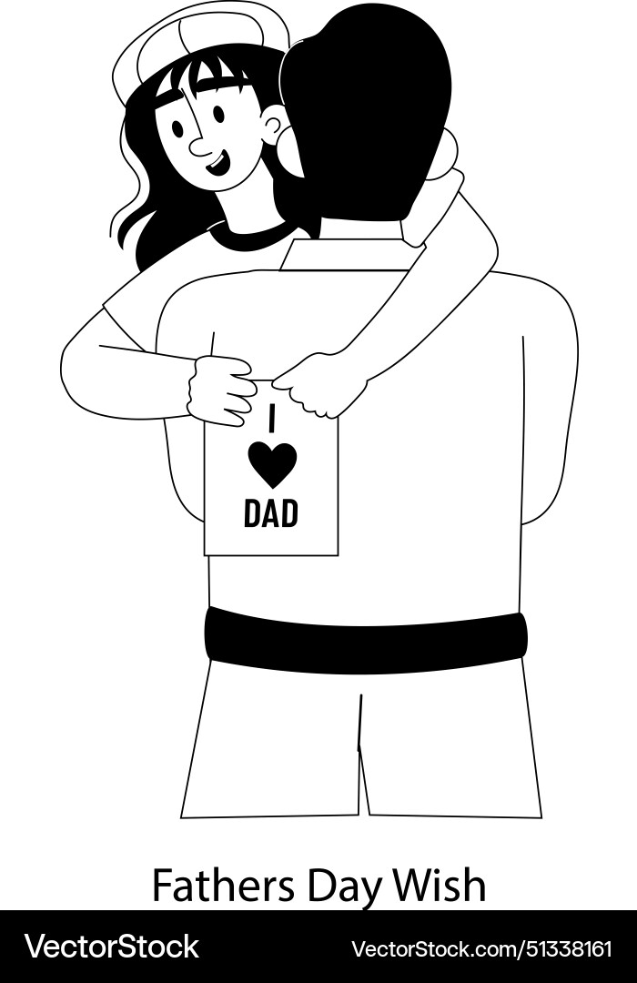 Fathers day wish Royalty Free Vector Image - VectorStock