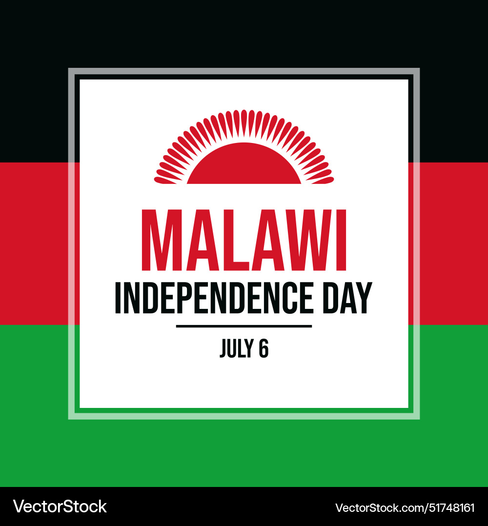 Malawi independence day poster Royalty Free Vector Image