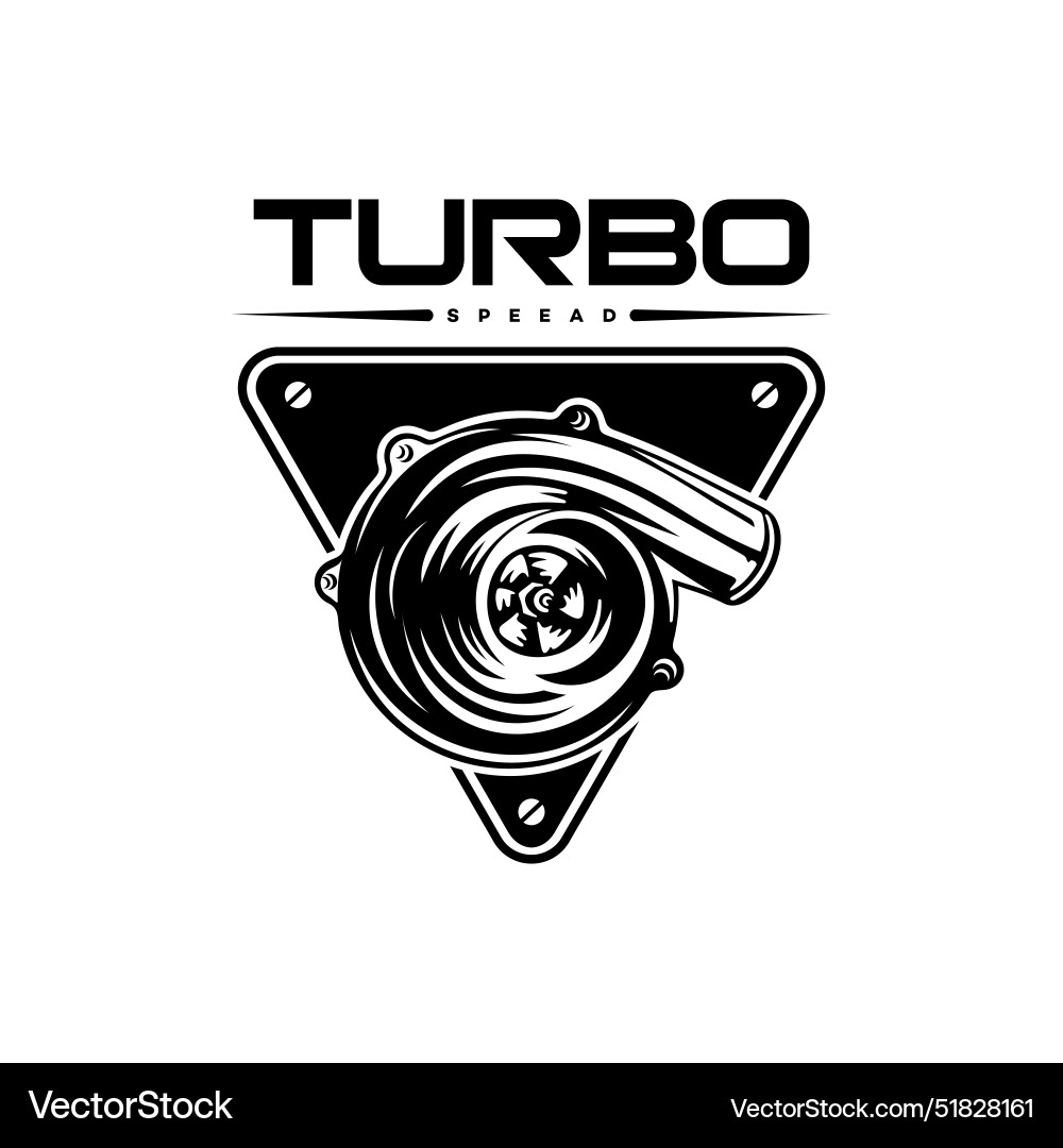 Turbo custom performance auto logo inspiration Vector Image