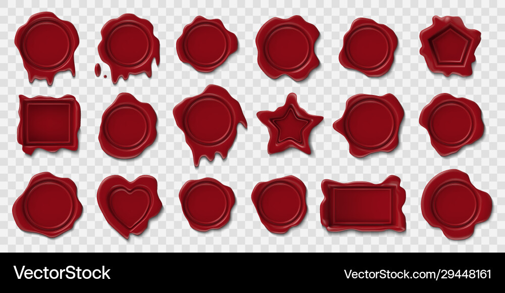 Wax seal embossed envelope post stamp medieval Vector Image