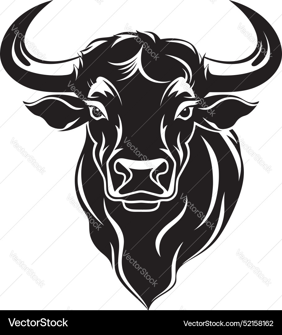 Dynamic doodle cartoon full body logo bullish Vector Image