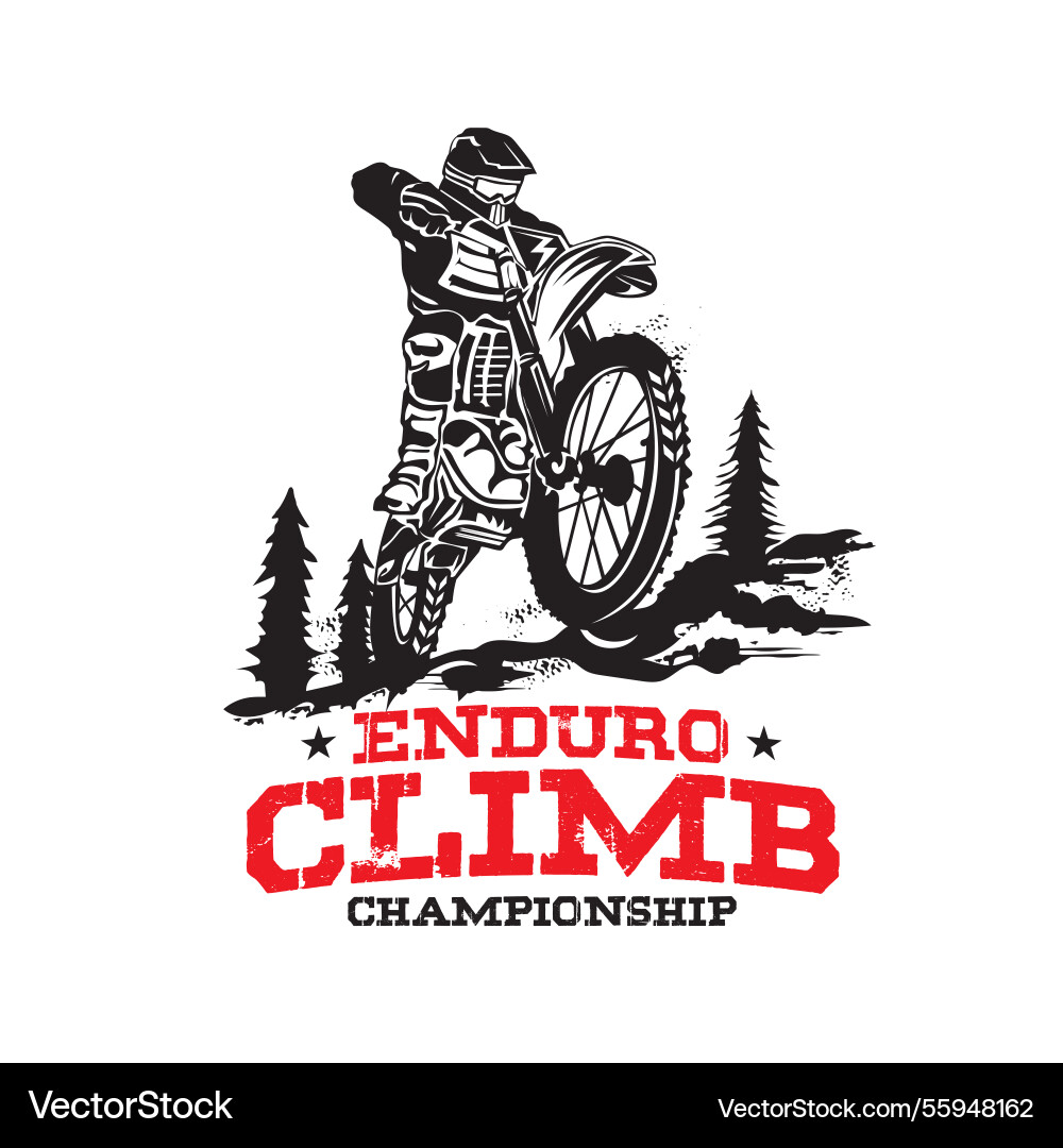 Enduro extreme sport Royalty Free Vector Image