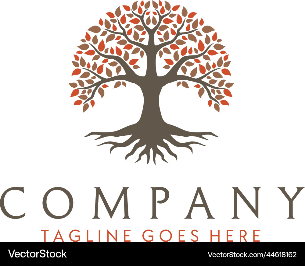 Family Tree Logo - Roots & Growth Royalty Free Vector