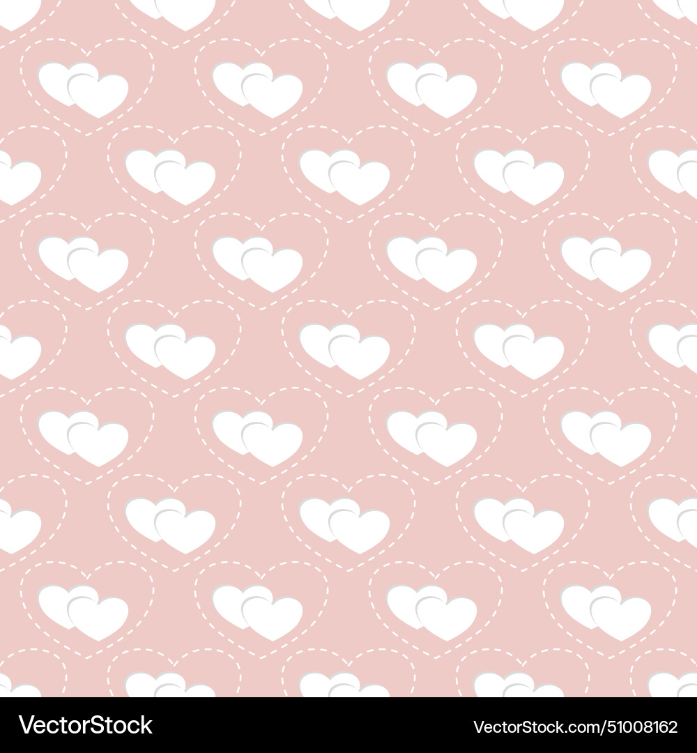 Heart cute pastel seamless pattern Royalty Free Vector Image