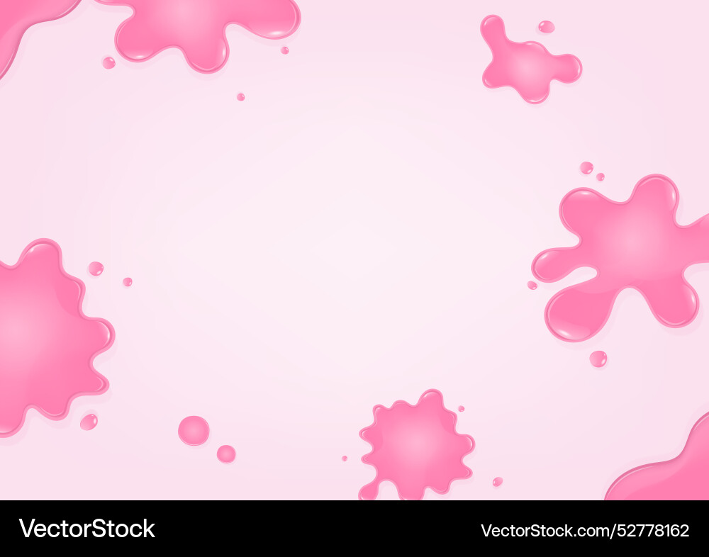 Pink liquid bubble on light background Royalty Free Vector
